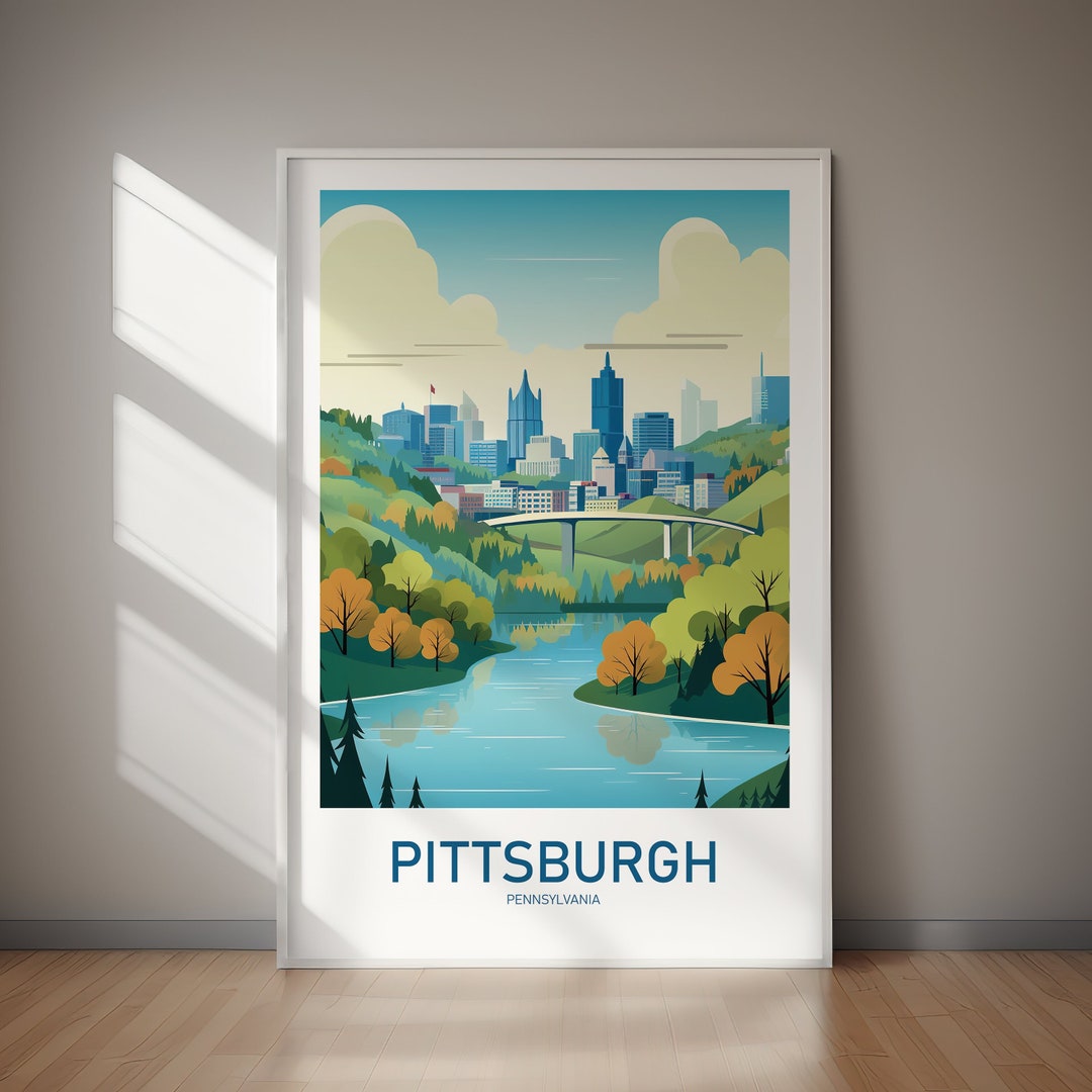 PITTSBURGH Printable Poster, Travel Poster Print, Printable Wall Art ...