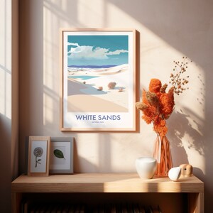 WHITE SANDS National Park Poster, United States, Poster, Digital ...