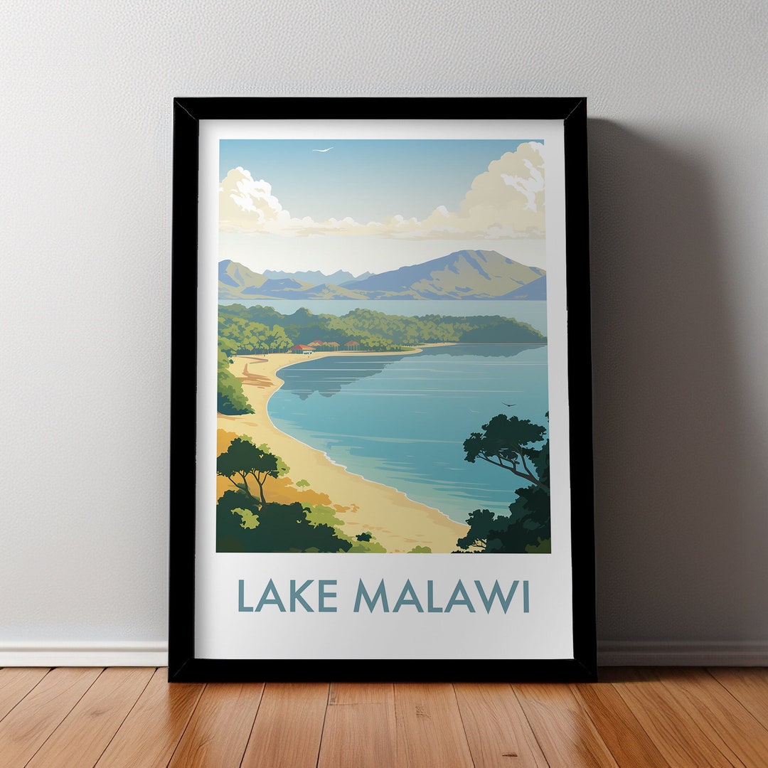 Printable LAKE MALAWI Poster, Digital Download, Home Decor, Wall Art ...