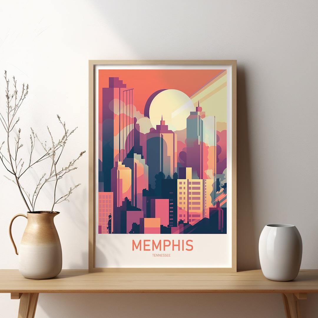 MEMPHIS Poster, Tennessee, Reise-Druck, druckbare Kunst, Poster ...