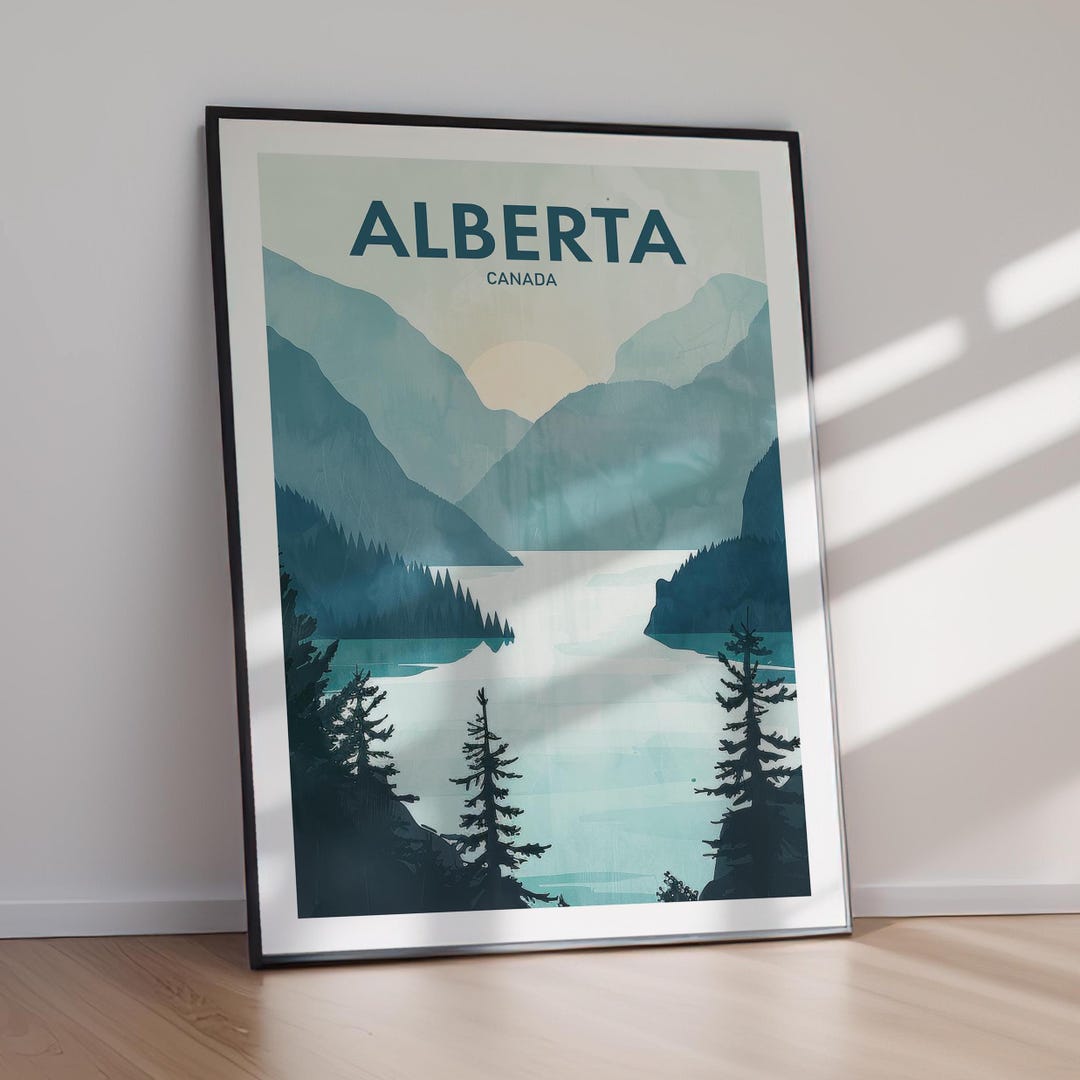 ALBERTA Poster, Downloadable & Printable Travel Poster, Travel Art ...