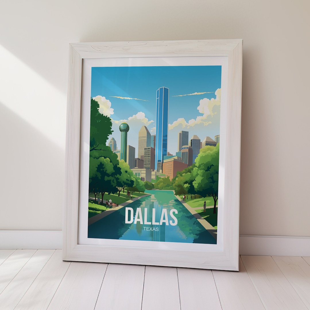PRINTABLE DALLAS Poster, Digital Download, Wall Art, Wanderlust, Gift ...