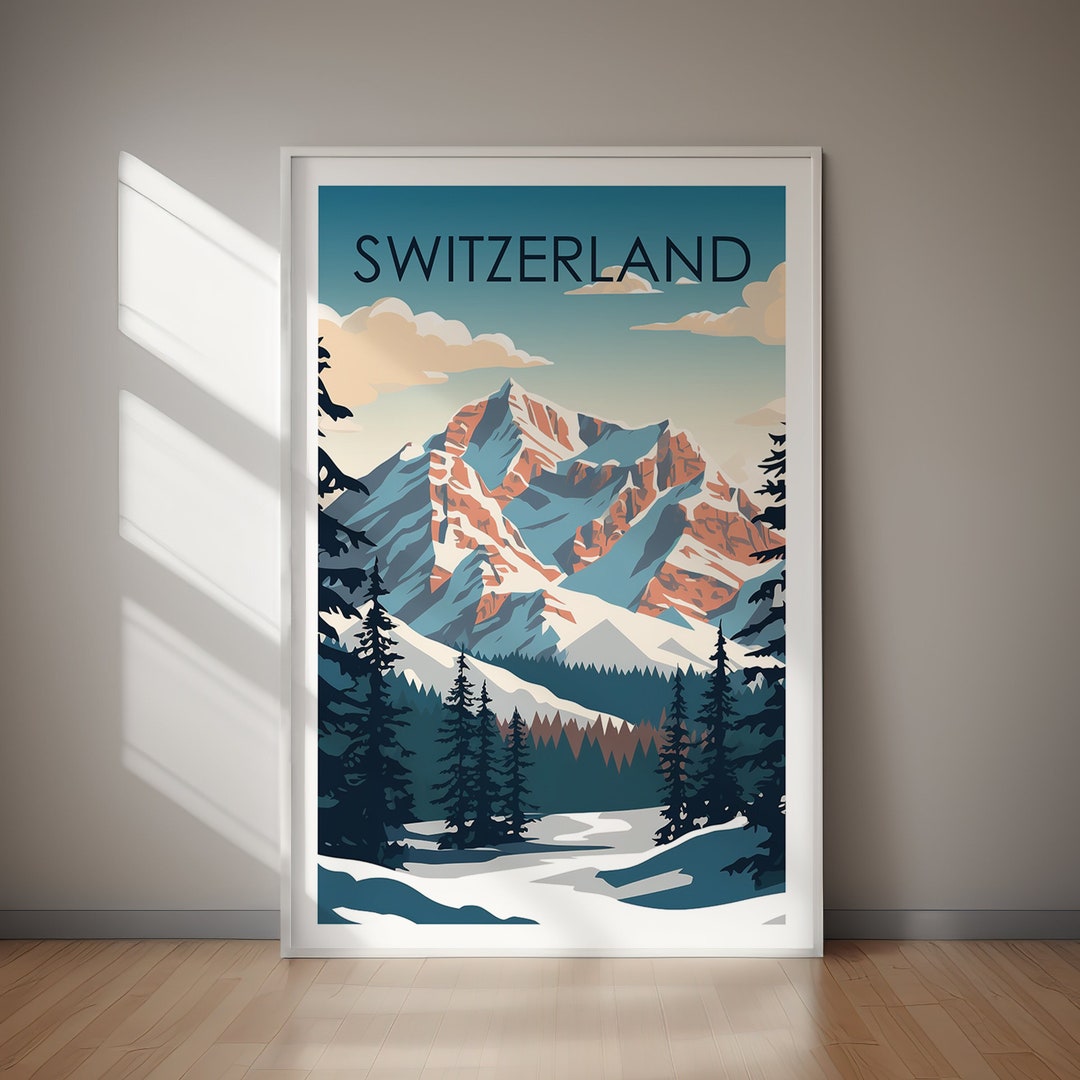 Printable SWITZERLAND Poster, Travel Art, Poster Print, Digital Art ...
