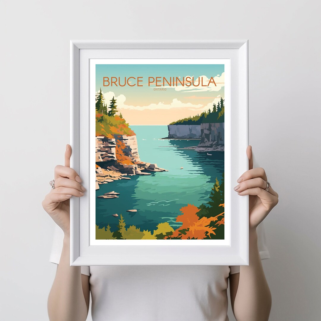Printable BRUCE PENINSULA Poster, Canada, Poster, Wall Art, Poster ...