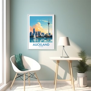 Auckland, PRINTABLE, Travel Poster, New Zealand, Wall Art, Home Decor ...