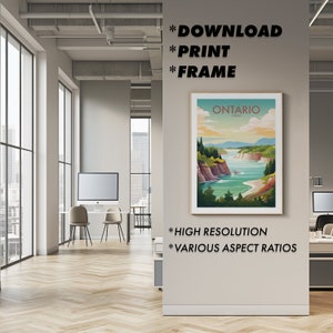 ONTARIO Printable Poster, CANADA, Digital Poster, Instant Download ...