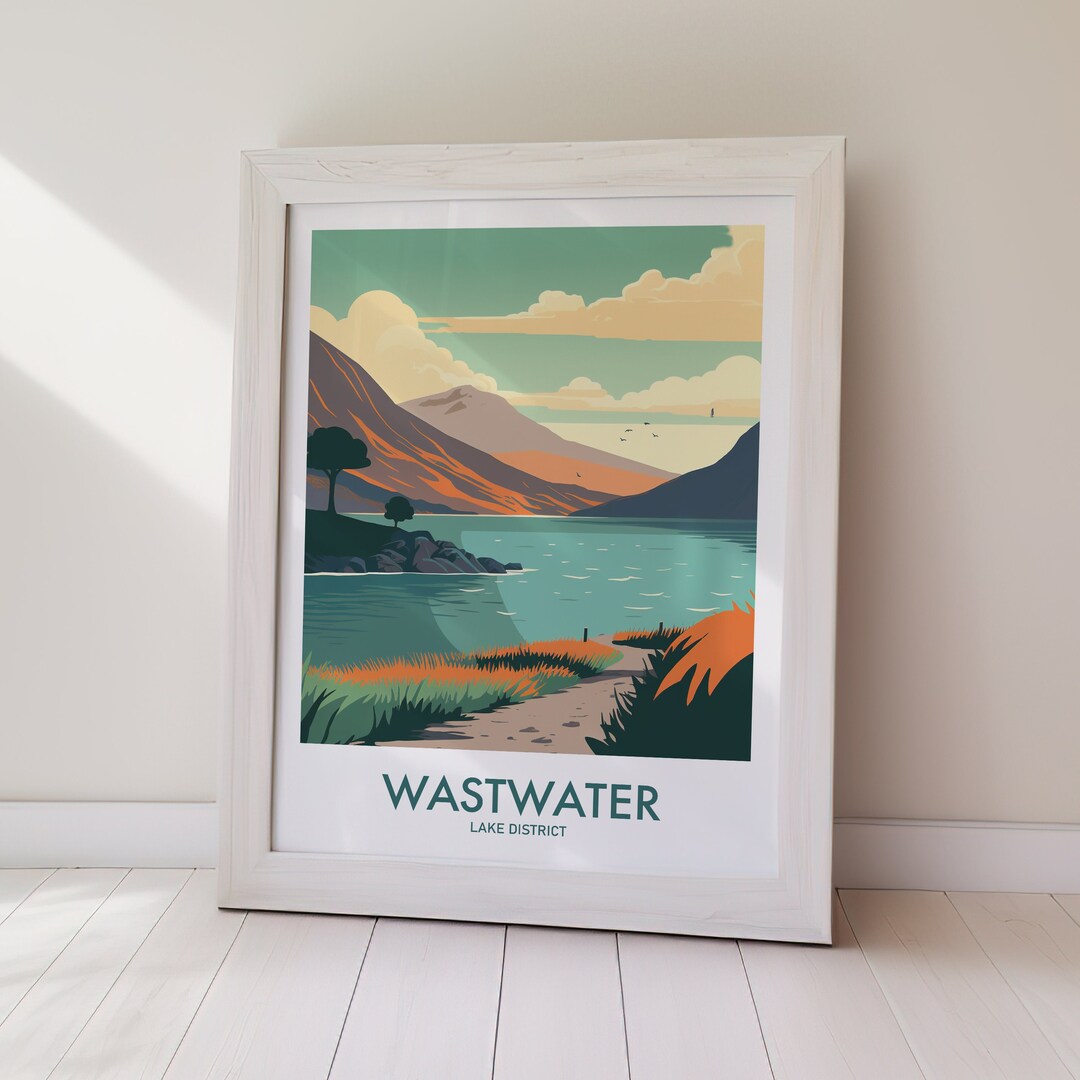 WASTWATER, Printable Travel Poster, Lake District, Travel Print, Wall ...