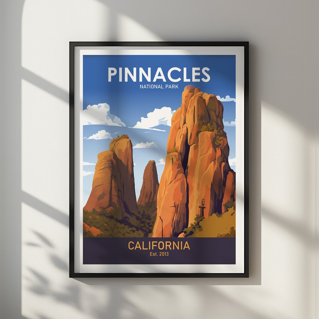 PINNACLES National Park Poster, USA Wall Art, Travel Print, Printable ...