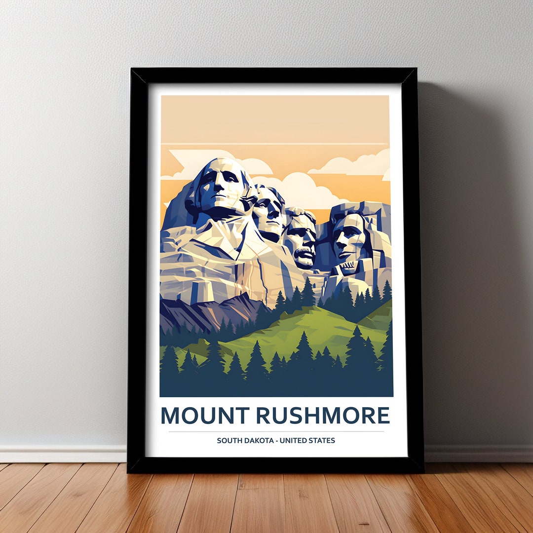 MOUNT RUSHMORE, Printable Travel Poster, Poster Print, Art Gift, Wall ...