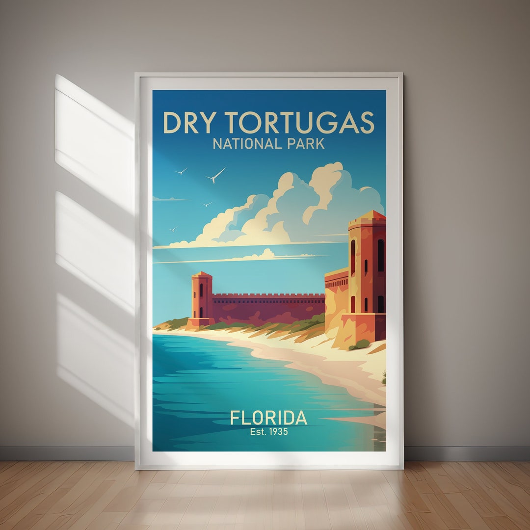 Dry Tortugas National Park Printable Poster, USA Travel Digital ...