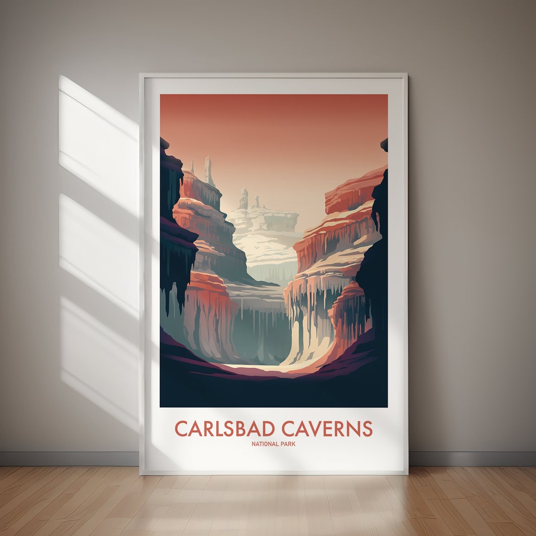 Carlsbad Caverns NATIONAL PARK DIGITAL Download Scenic Printable Poster ...