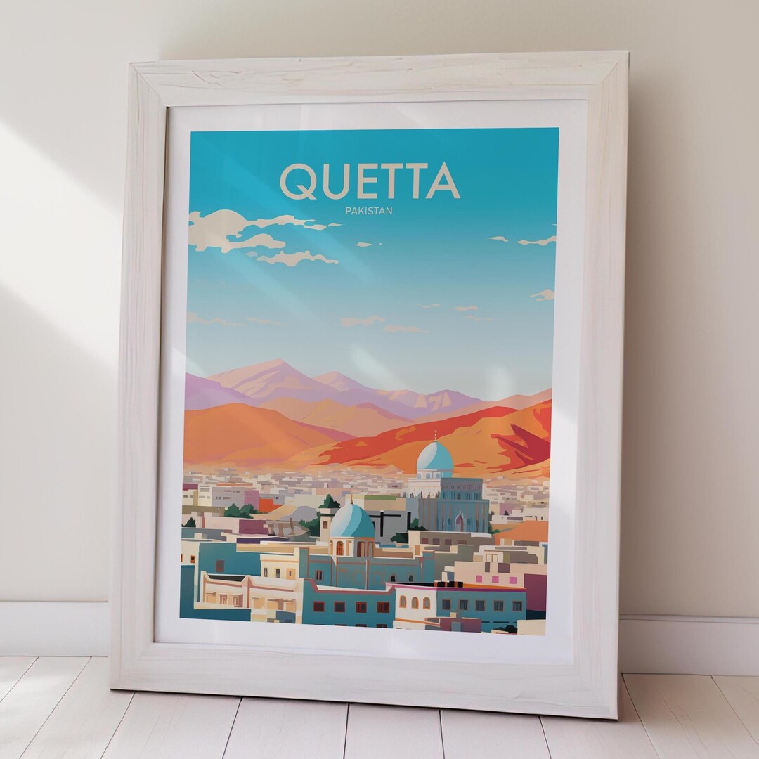 Quetta Pakistan Travel Poster City Landscape Art Printable Home Decor ...