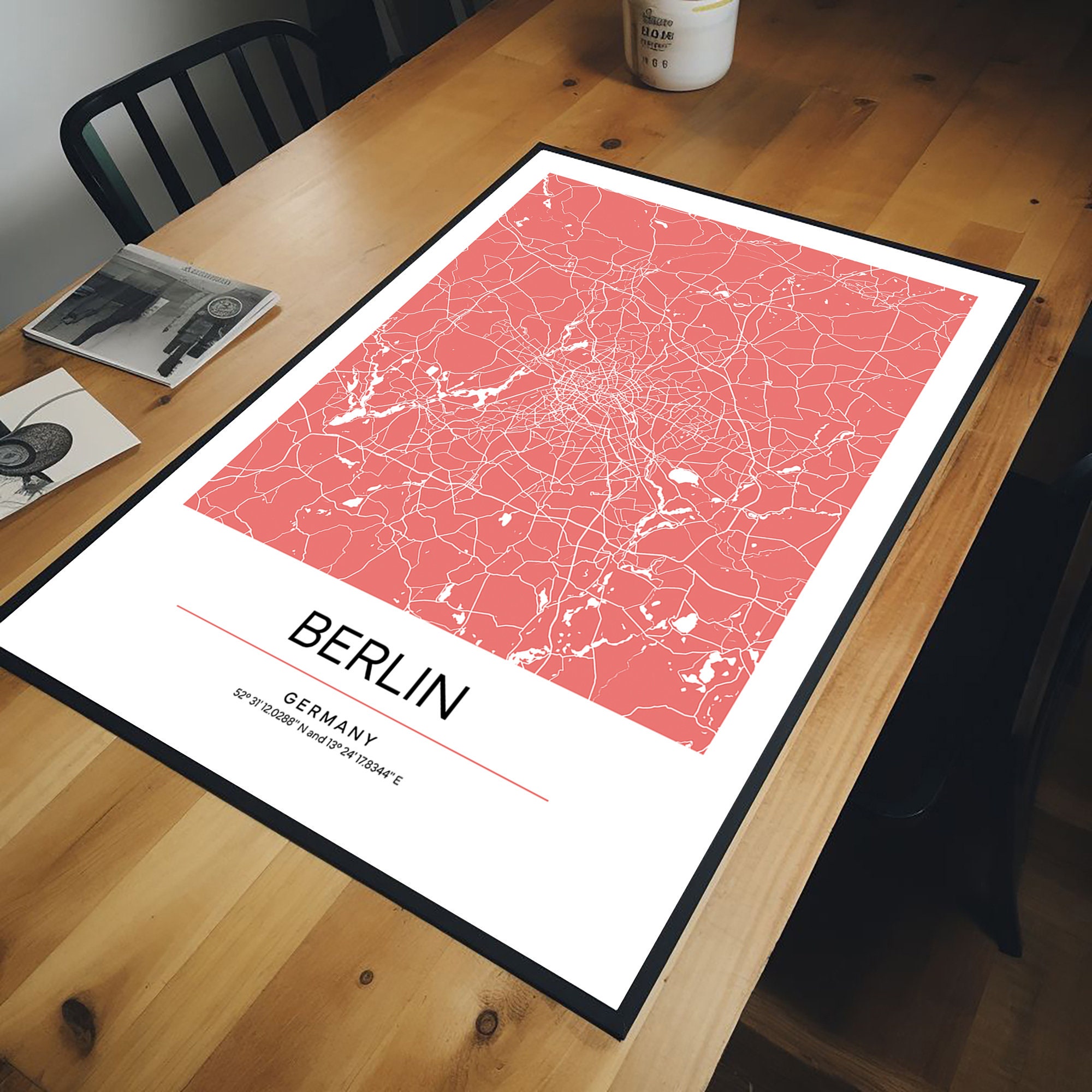 Berlin Map Poster Beautiful and Contemporary City Map Print - Etsy