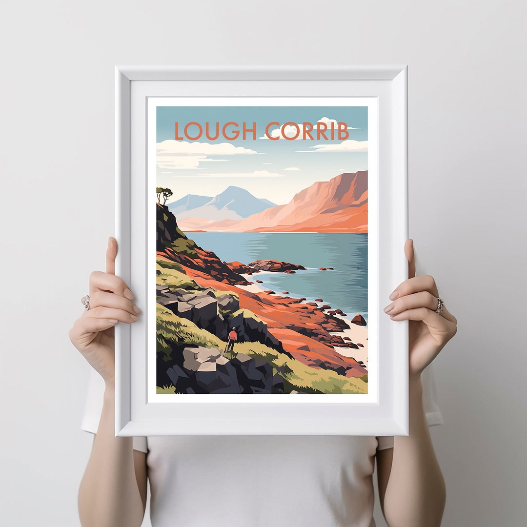 LOUGH CORRIB Irlanda Paisaje escénico del lago IMPRIMIBLE Descarga ...