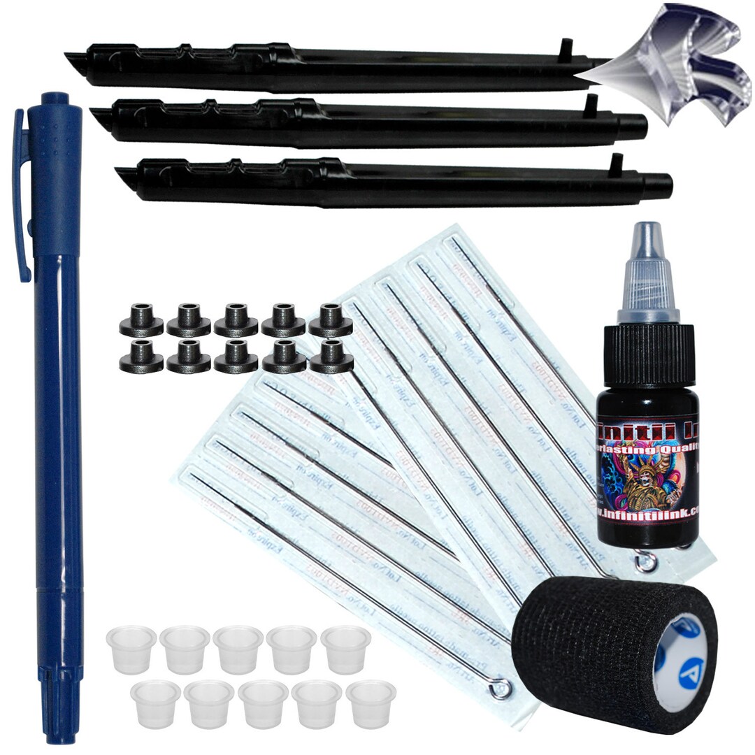 Hand Poke, Hand Held, Stick and Poke Tattoo Needle Kit - Etsy