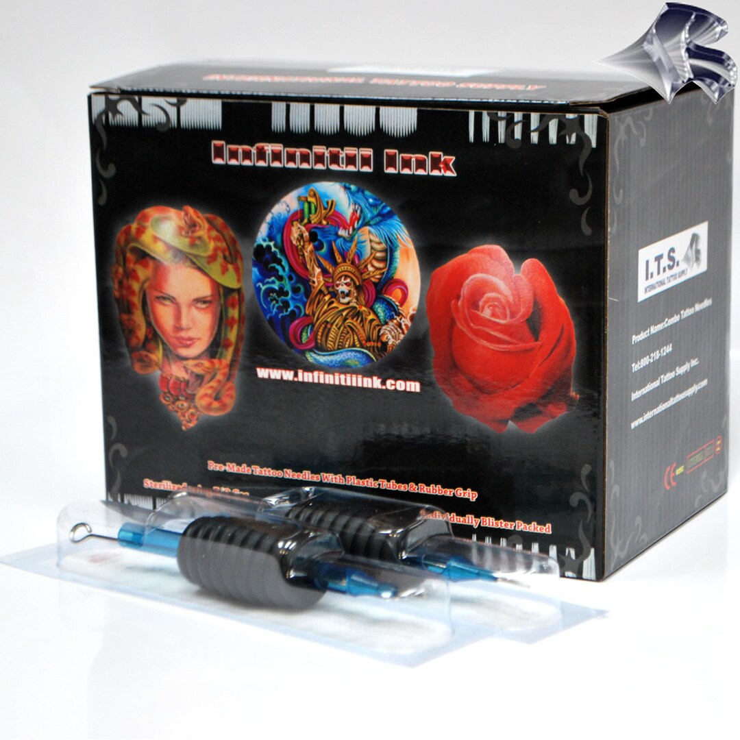 Box of 20 - 18 Round Shader Sterile Tattoo Needles - Tubes Combo With ...