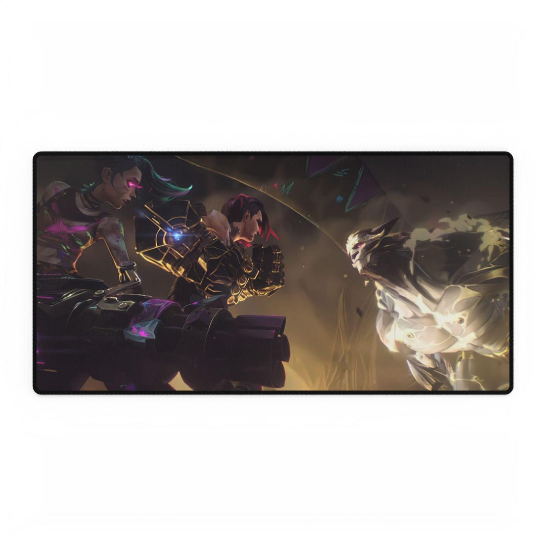 Arcane Jinx & Vi Vs Warwick(vander) Gaming Mousepad , League of Legends ...