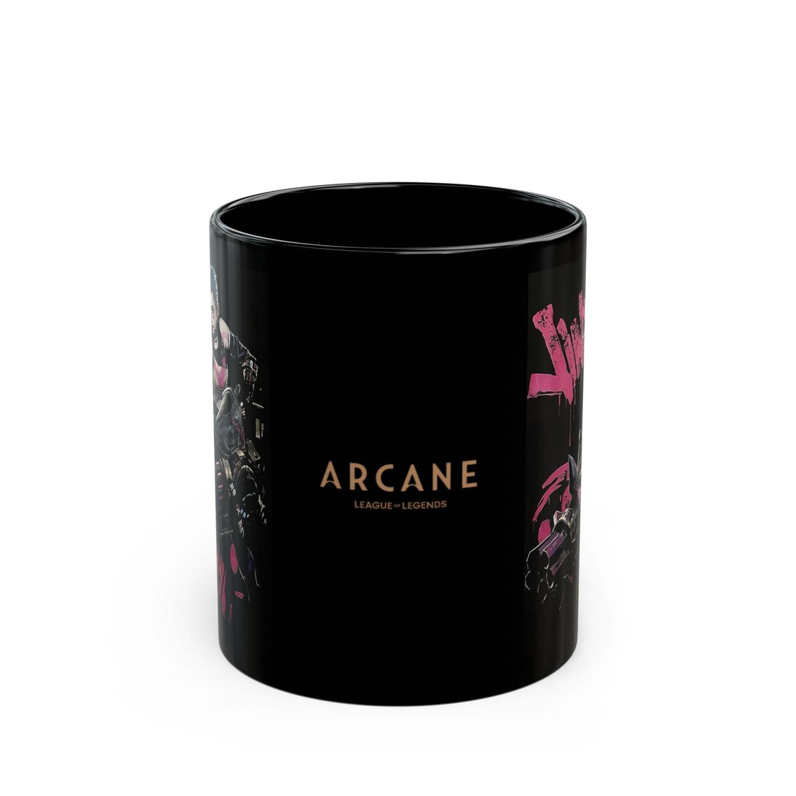 Arcane Jinx Mug, Powder, League of Legends Gift, Black Cup, Get Jinxed ...