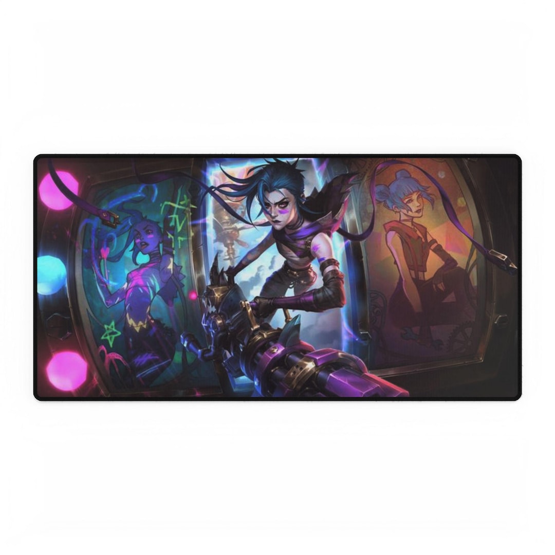 Arcane Fractured Jinx League of Legends Desk Mat, Gaming Mousepad ...
