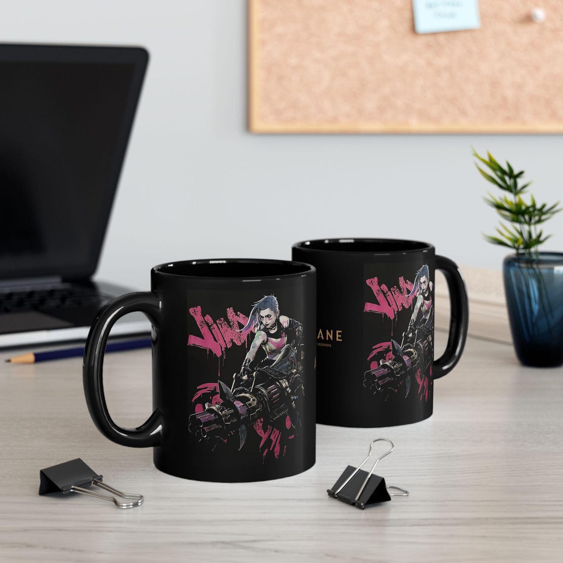 Arcane Jinx Mug, Powder, League of Legends Gift, Black Cup, Get Jinxed ...