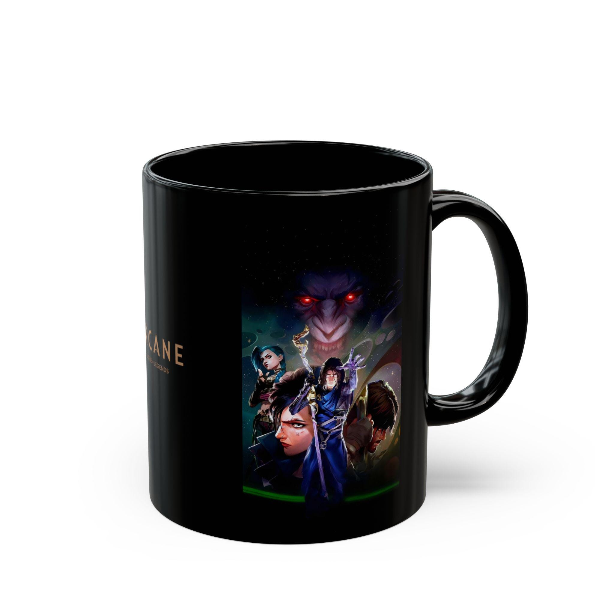 Arcane Gamer Mug, League of Legends Fan Gift, Jinx Vi Warwick Jayce ...
