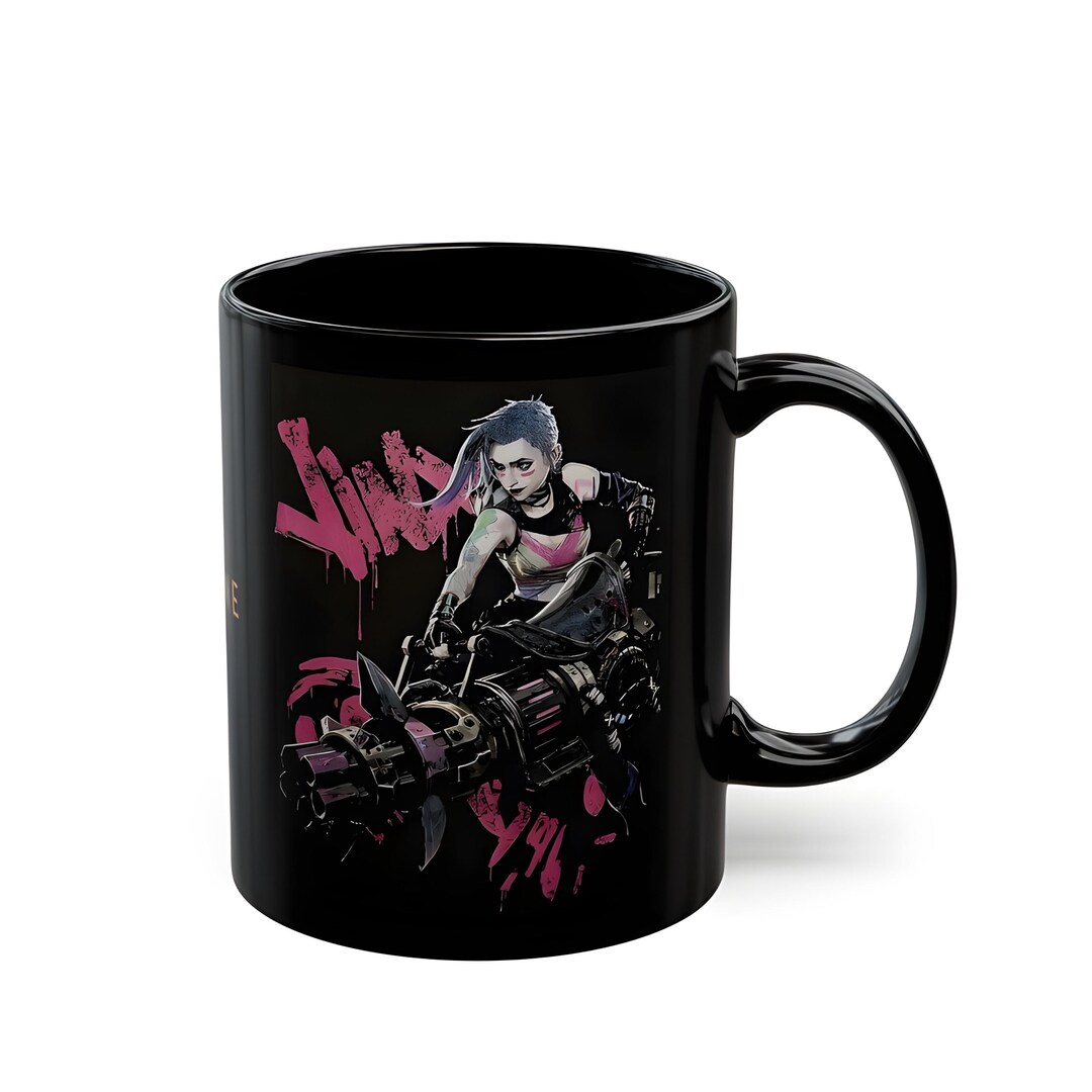 Arcane Jinx Mug, Powder, League of Legends Gift, Black Cup, Get Jinxed ...