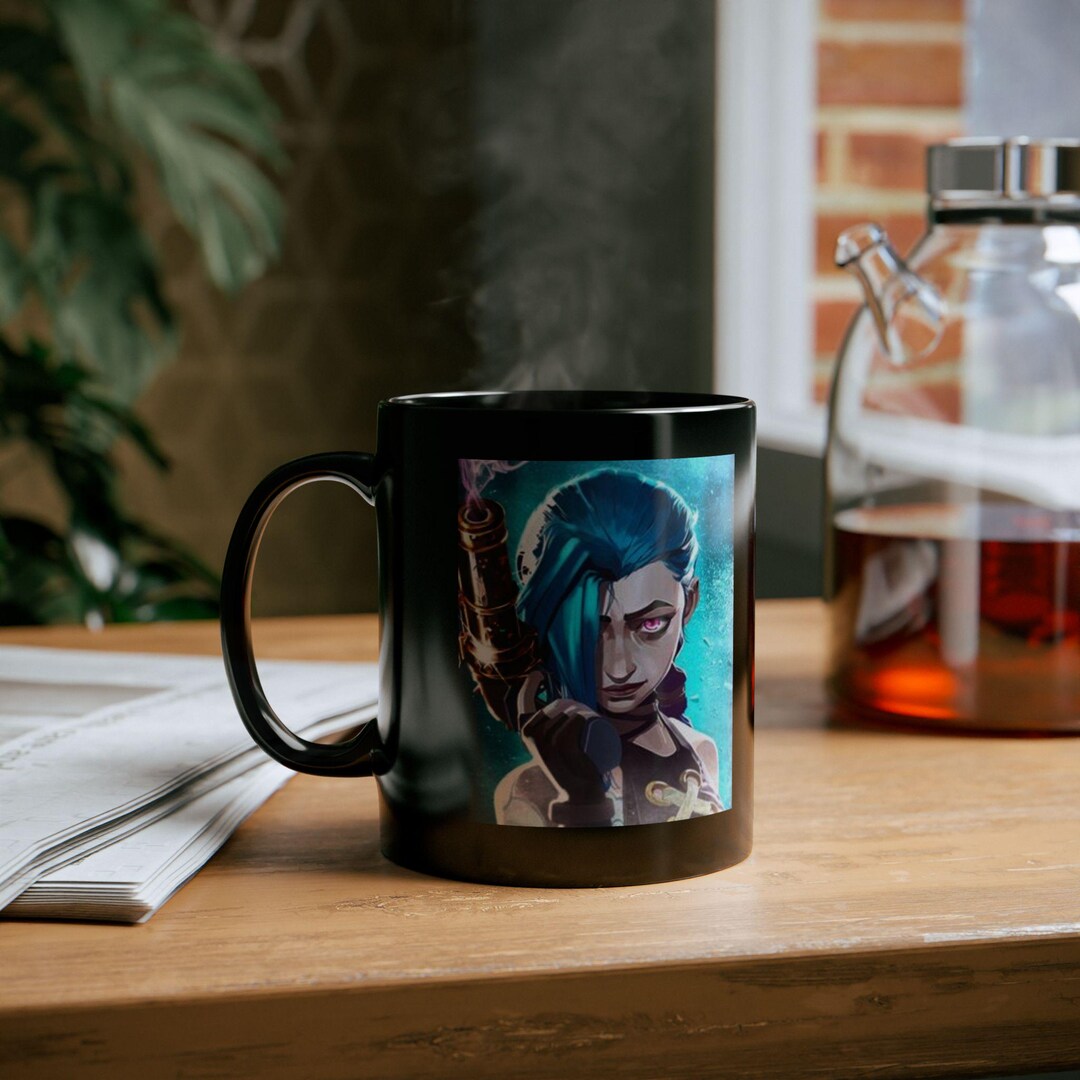 Arcane Jinx, League of Legends Jinx Arcane Jinx Black Mug, 11oz 15oz ...