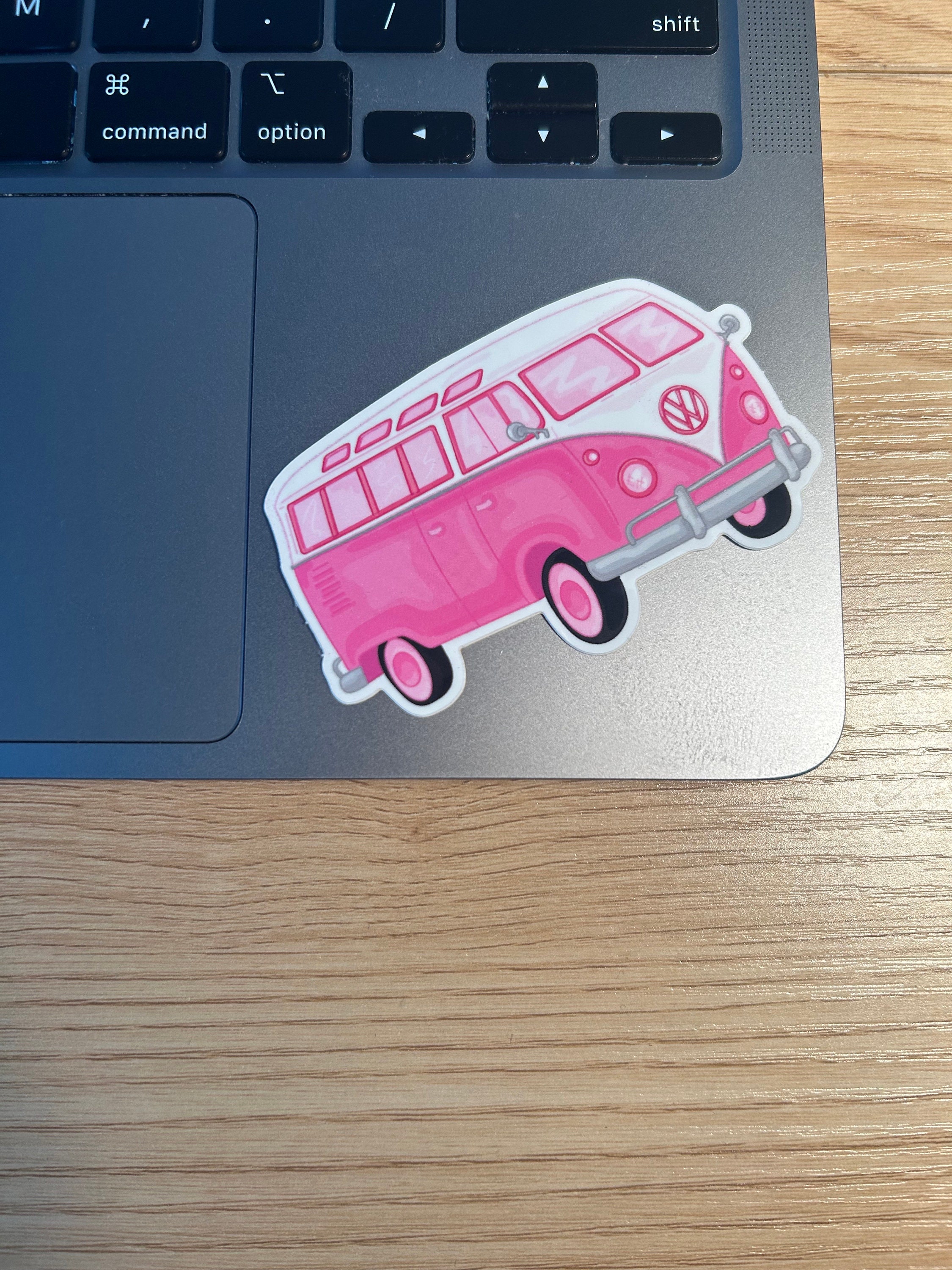 Vinyl Sticker Pink VW Bus - Etsy