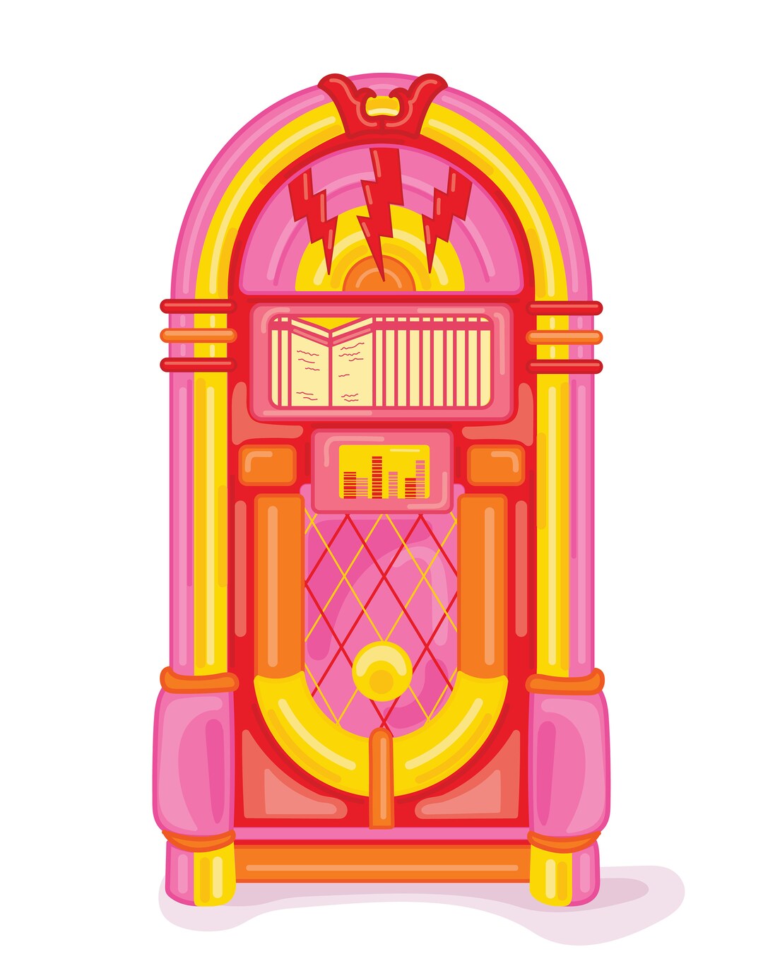 Juke Box Art Print - Etsy