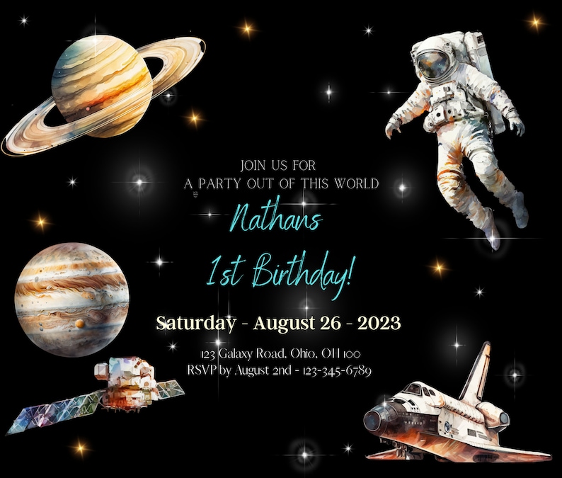 Space Watercolor Clipart Bundle Solar System Clip Art Cute Planets PNG ...