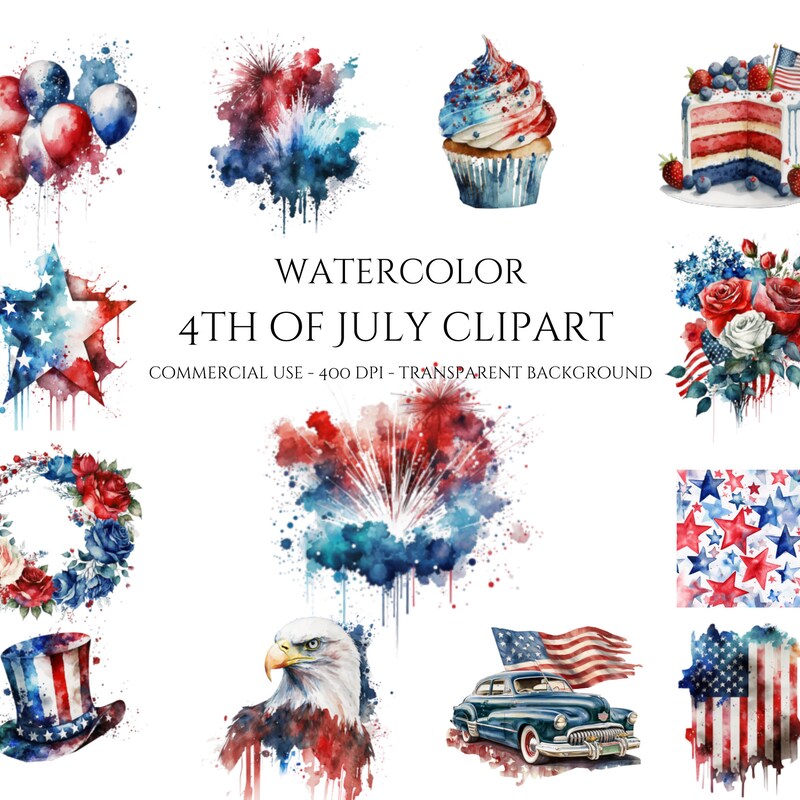 4th of July Clip Art - Etsy