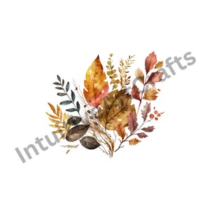 Boho Rustic Floral Clipart Pack Autumn Fall Farmhouse Clipart Terrcotta ...