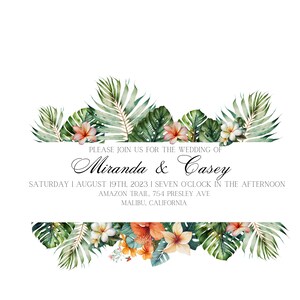 Watercolor Tropical Clipart Pack Summer Floral Tropical Elements ...