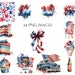4th of July Png Watercolor Clipart Bundle Png Independence Day Clipart ...