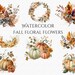Boho Rustic Floral Clipart Pack Autumn Fall Farmhouse Clipart Terrcotta ...
