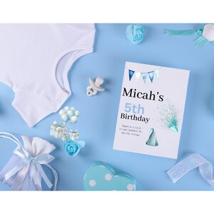 Watercolor Blue Baby Boy Birthday Gift Clipart PNG Birthday Present ...