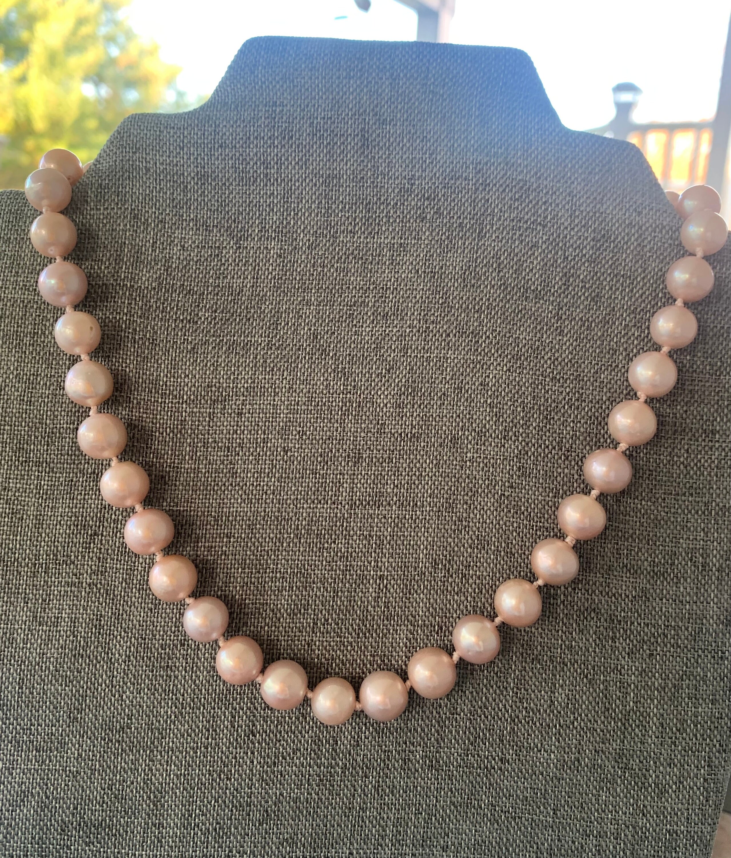 Pink Edison Pearl Necklace - Etsy