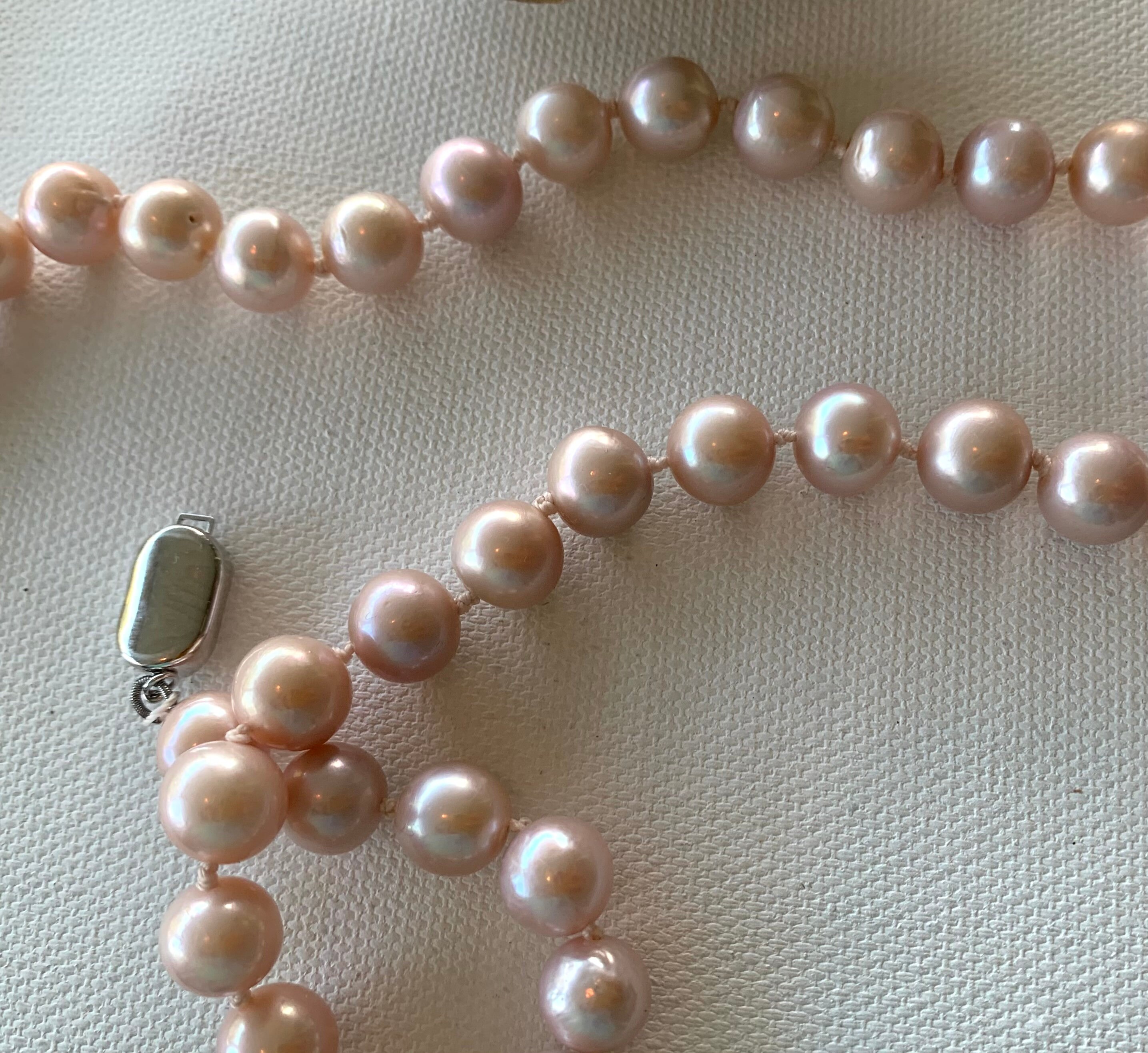 Pink Edison Pearl Necklace - Etsy