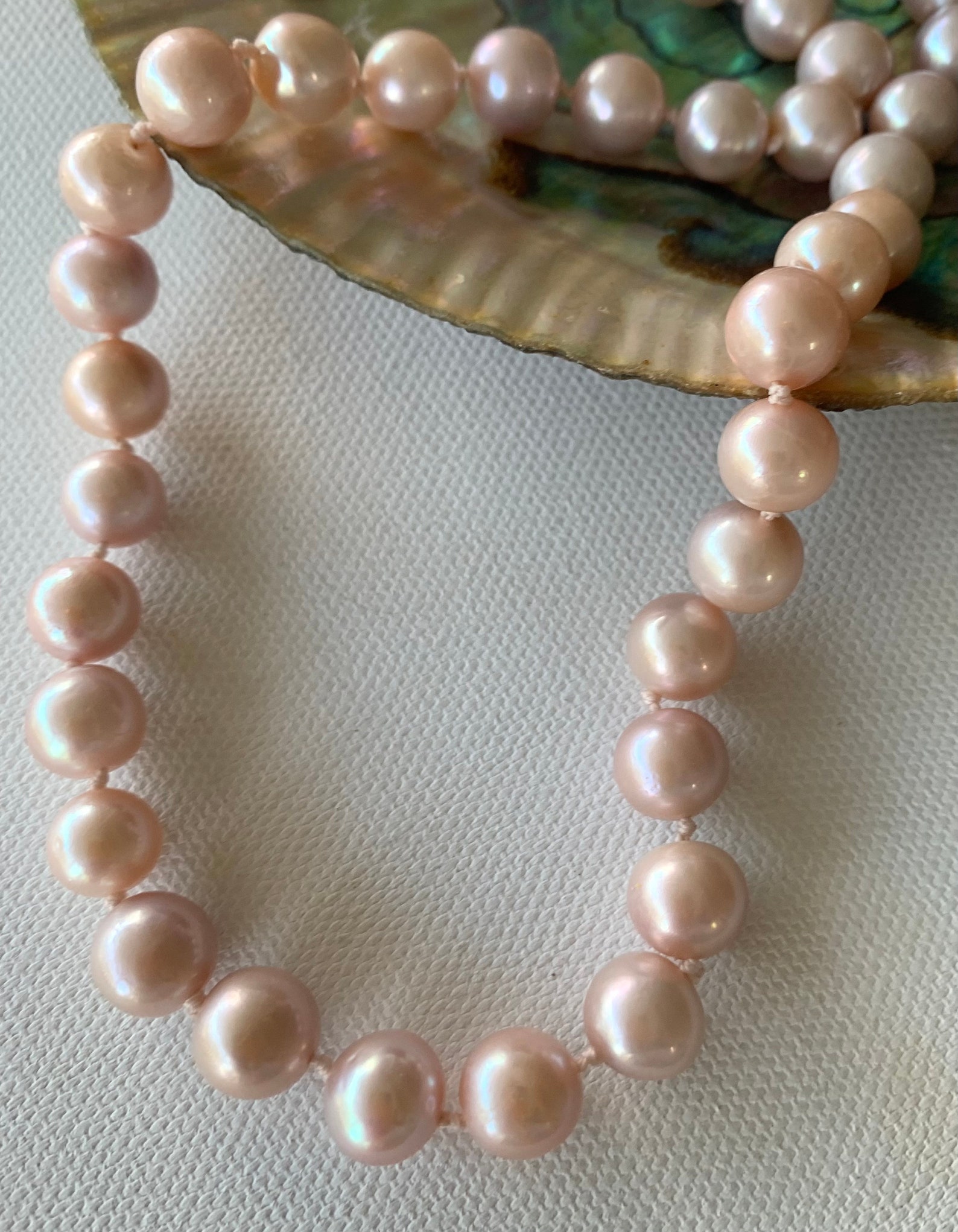 Pink Edison Pearl Necklace - Etsy