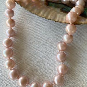 Pink Edison Pearl Necklace - Etsy