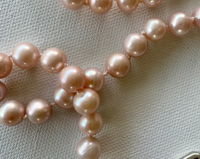 Pink Edison Pearl Necklace - Etsy
