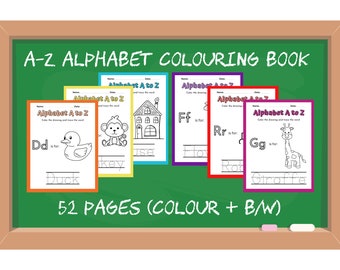Alphabet Colouring Pages, Worksheets, Workbook, Abcs, Toddler ...