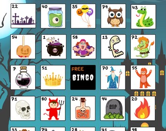Halloween BINGO Printable Halloween Party Game Great for - Etsy
