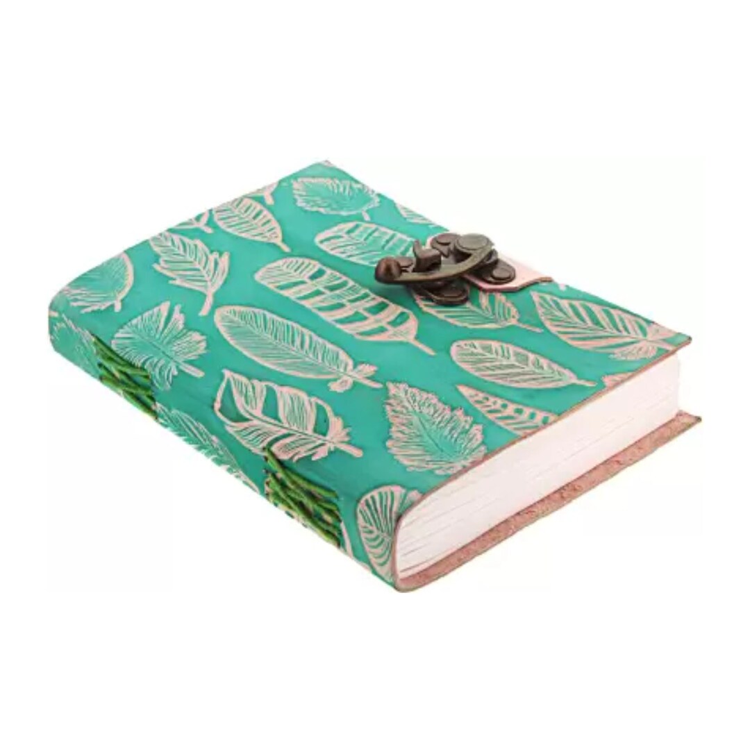 Bird Feather Embossed Leather Journal 144 Handmade Paper Sheets ...