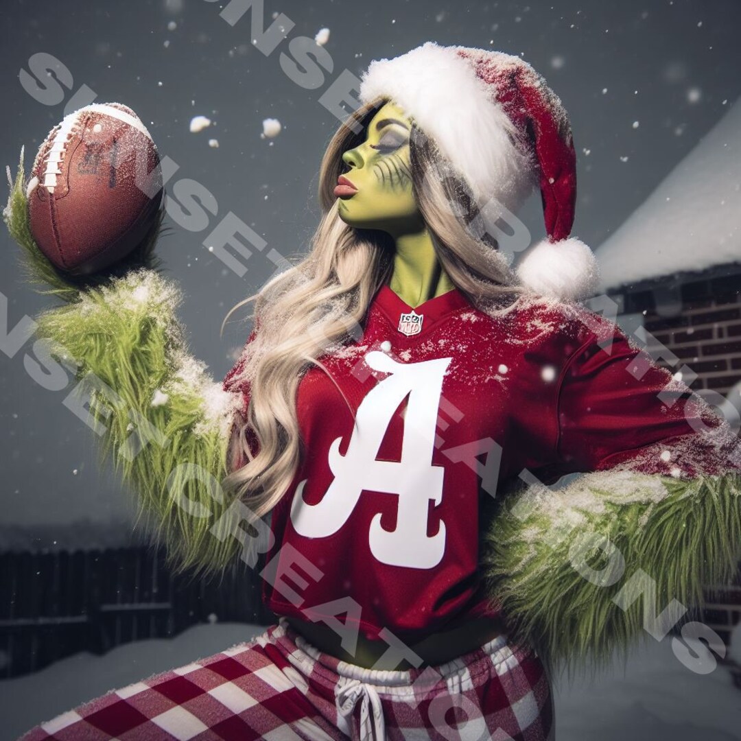 AL Female Grinch in Pjs PNG Bundle - Etsy