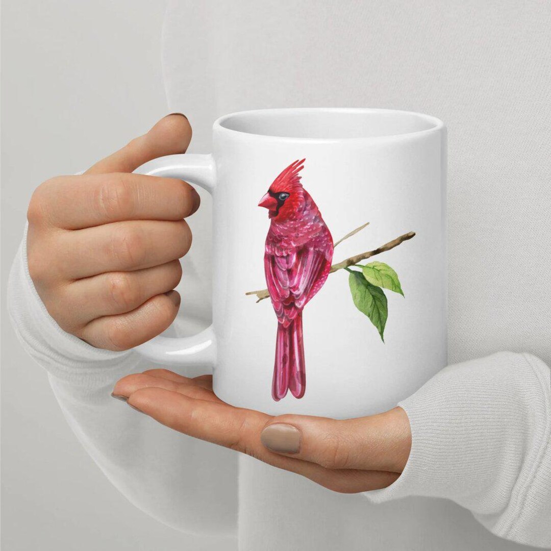 Glossy Ceramic Coffee Mug; Red Cardinal, Jewish, Spiritual Gift #41 - Etsy