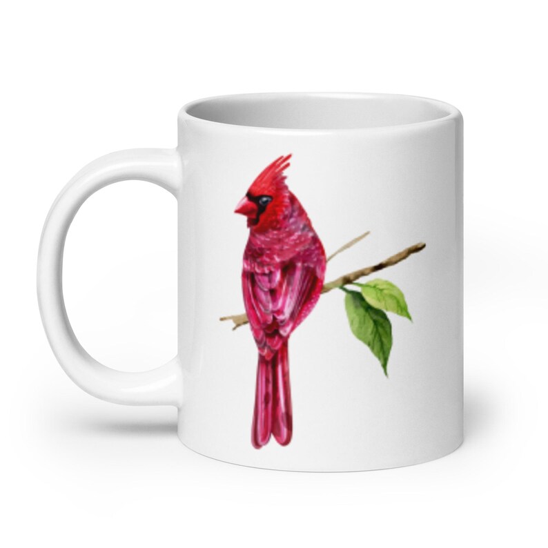 Glossy Ceramic Coffee Mug; Red Cardinal, Jewish, Spiritual Gift #41 - Etsy