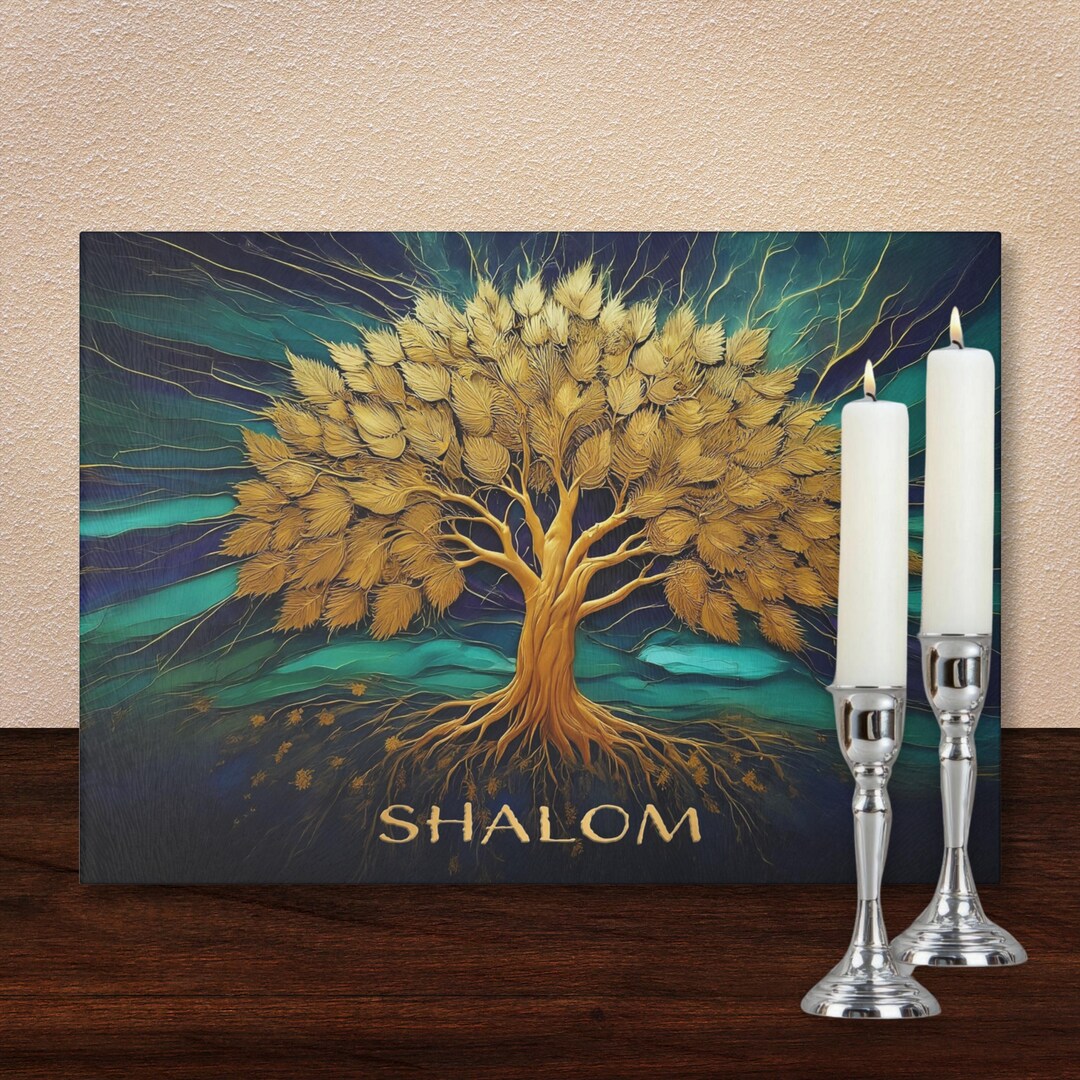 Hanukkah, Yahrzeit & Shabbat Candle Lighting Tray: Print Design in ...