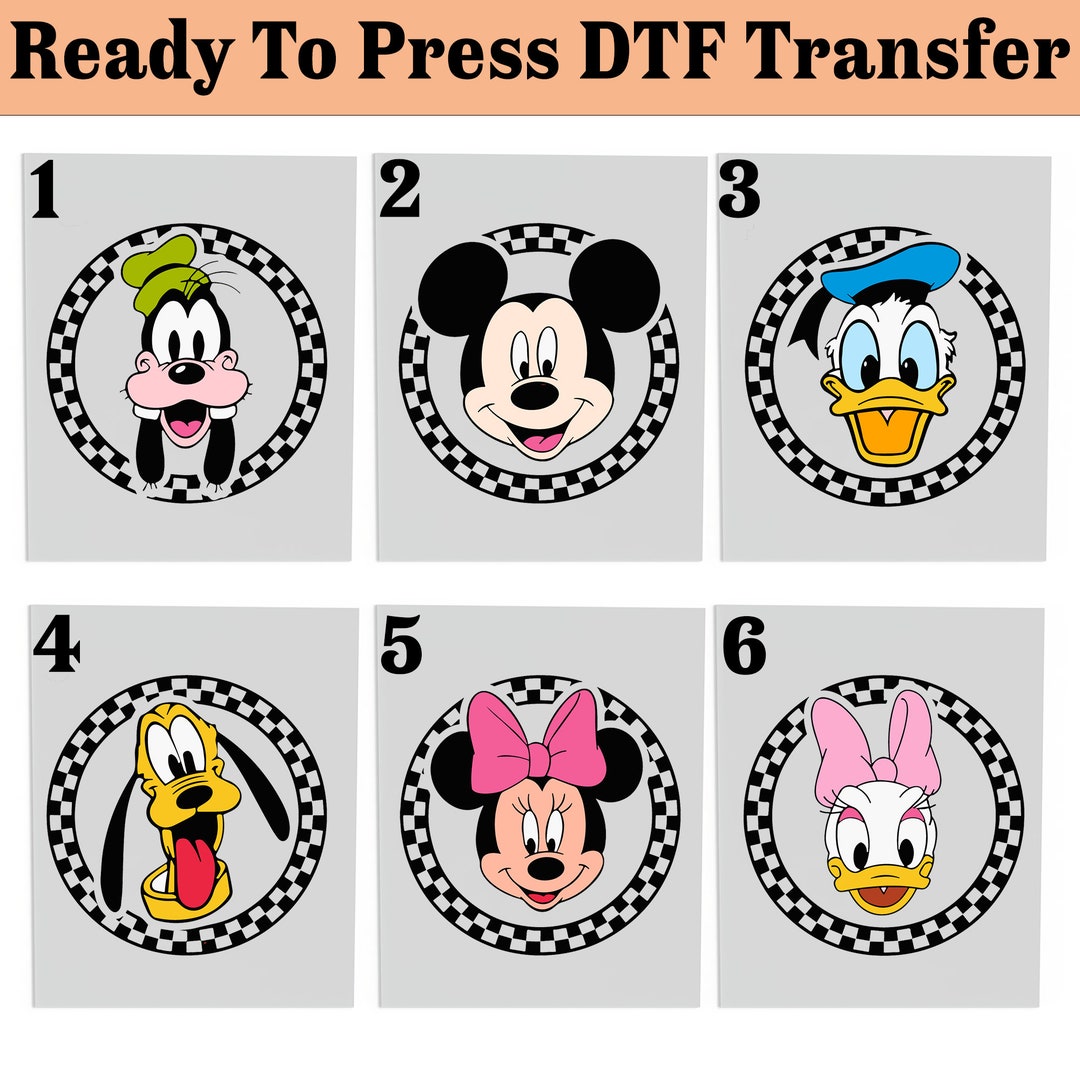 Mickey and Friends Disney Characters Transfer, Disney Ready to Press ...