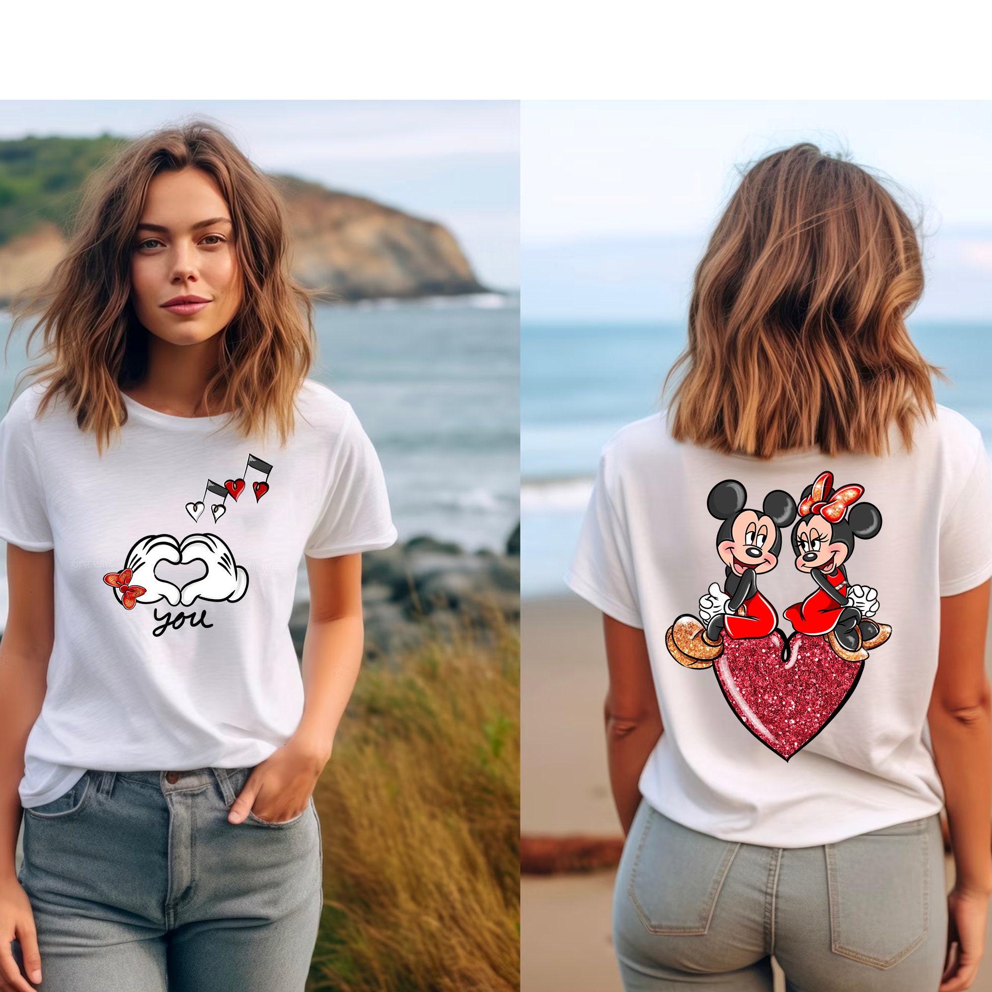 Mickey and Minnie Mouse Love DTF, Disney Ready to Press, Mickey and ...
